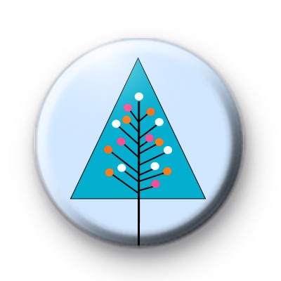 Modern Blue Christmas Tree Badge : Kool Badges