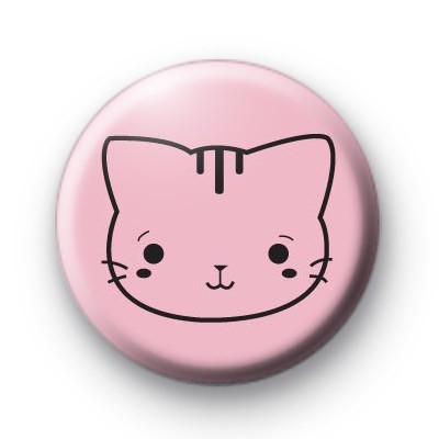 Cute Fun Pink Cat Badges : Kool Badges