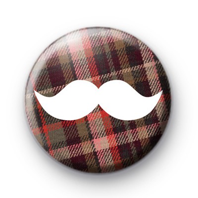 Highland Moustache Movember Badge : Kool Badges