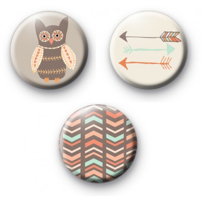 Set of 3 The Great Outdoors Badges - Kool Badges