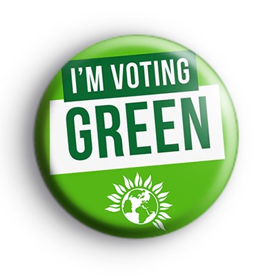 Im Voting Green Party UK Election Badge - Kool Badges