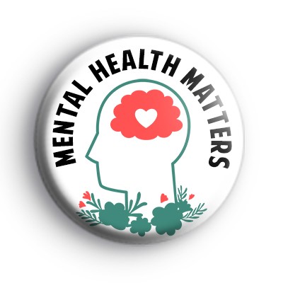 Mental Health Matters Brain Badge - Kool Badges