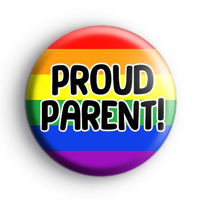 Rainbow Proud Parent Flag Badge - Kool Badges