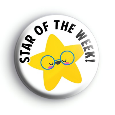 Golden Star Of The Week Badge - Kool Badges