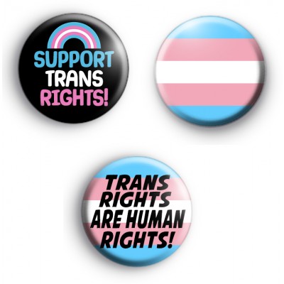 Set of 3 Transgender Pride Badges - Kool Badges